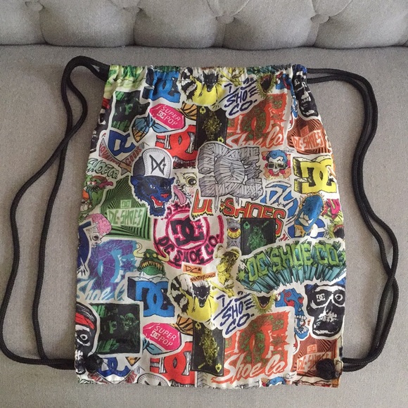 DC Comics | Bags | Dc Comic Vintage Drawstring Bag | Poshmark
